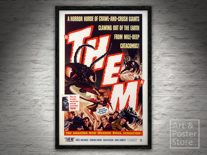 Second Life Marketplace - THEM | Vintage Horror Movie Poster | Plain ...